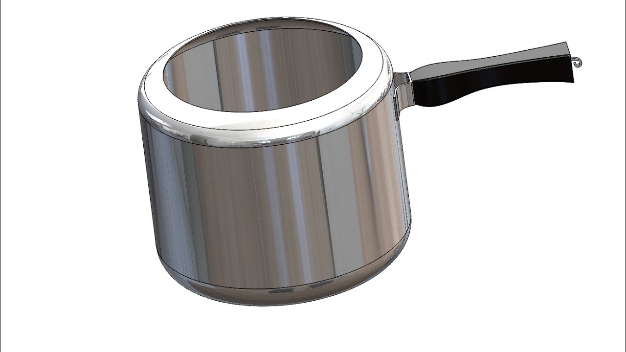 making pressure cooker in solidworks - YouTube
