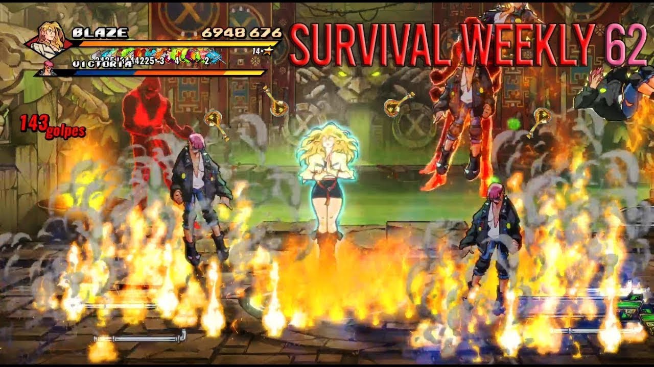 Streets Of Rage 4 - Blaze SOR4 Survival Weekly 62 (Level 81) - YouTube