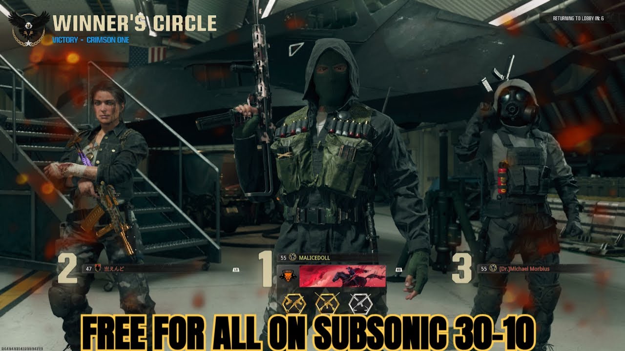 CALL OF DUTY BLACK OPS 6 FREE FOR ALL ON SUBSONIC 30-10 - YouTube