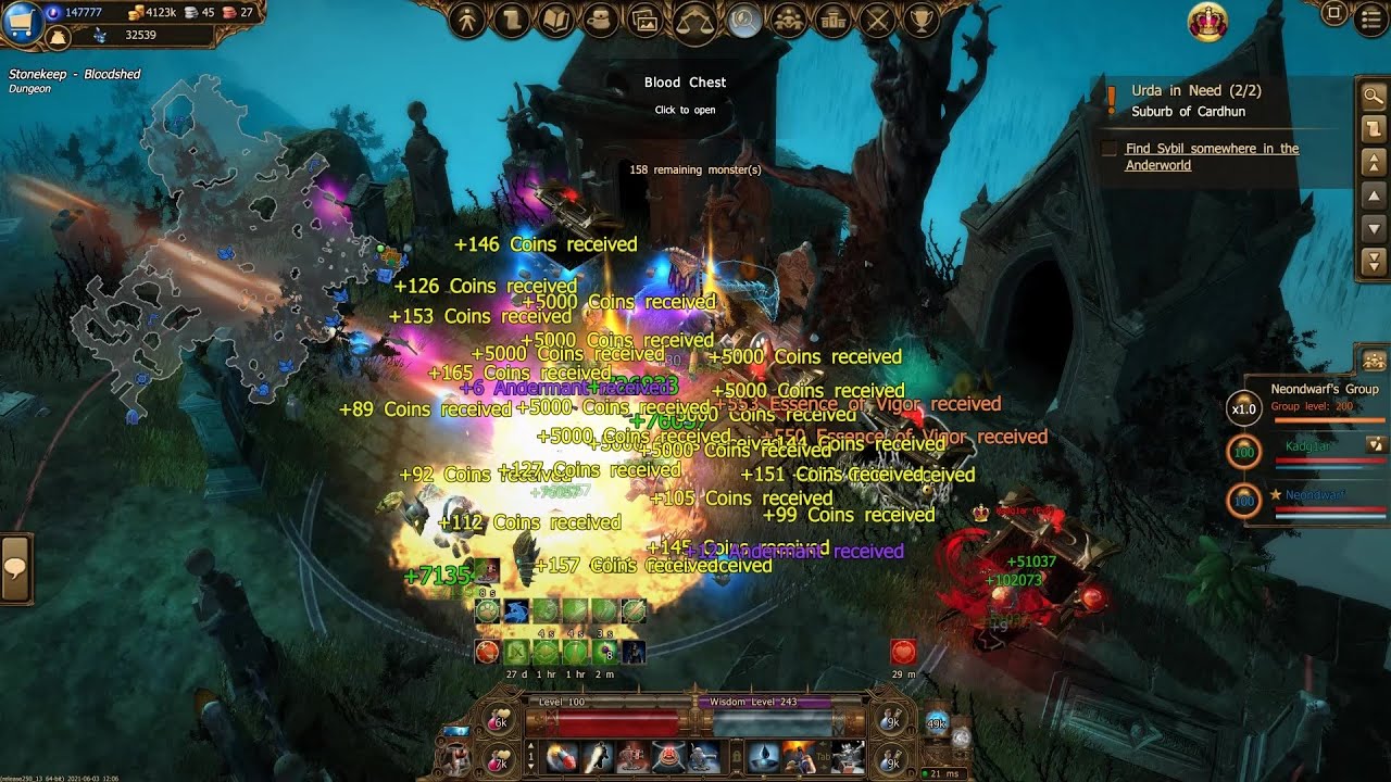 Drakensang Online : Stonekeep Bloodchests Farm - YouTube