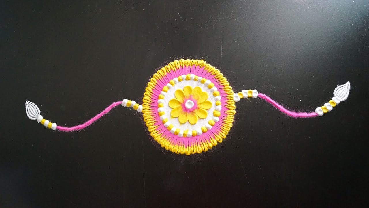 Rakhi Rangoli || Rakhi Special Rangoli Design || Raksha Bandhan Special ...