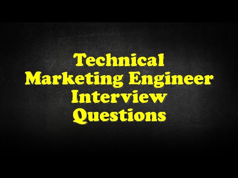 Technical Marketing Engineer Interview Questions - YouTube