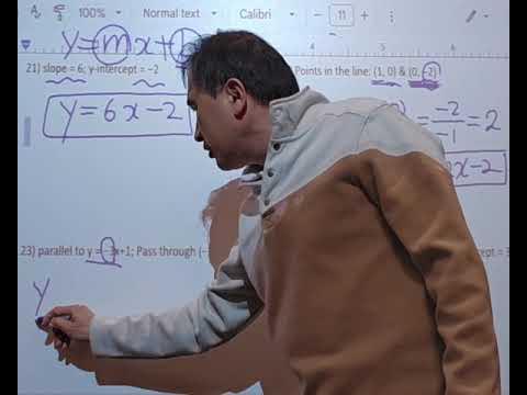 Algebra 1 & 2. Write Linear Function (Slope & Intercept, Two Points, Parallel, Perpendicular ...