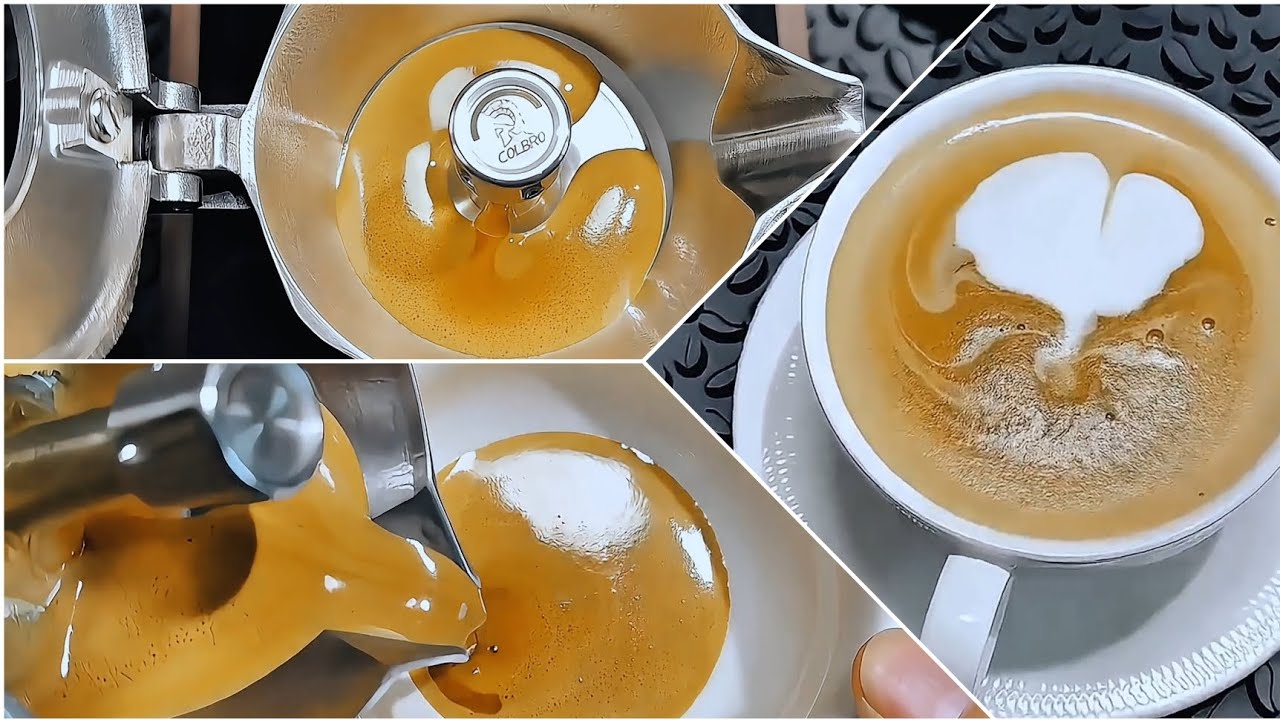 Colbro Moka Pot - From Golden Crema to Latte Art Perfection - YouTube