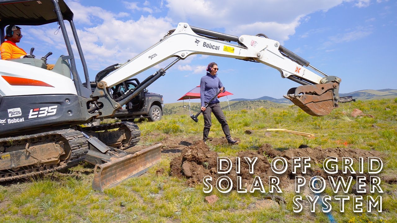Digging Deep Enough to Get the Solar Mounts in the Ground | DIY Off ...