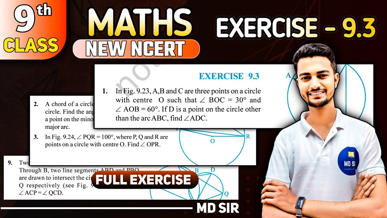 Class 9 Maths Chapter 9 | Circles | Exercise 9.3 Solutions - YouTube