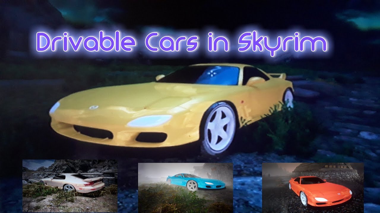 SKYRIM DRIVABLE CARS IN SKYRIM - YouTube