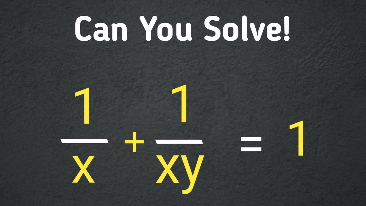 Indian | Can you solve this ? | A Nice Math Olympiad Algebra Problem ...