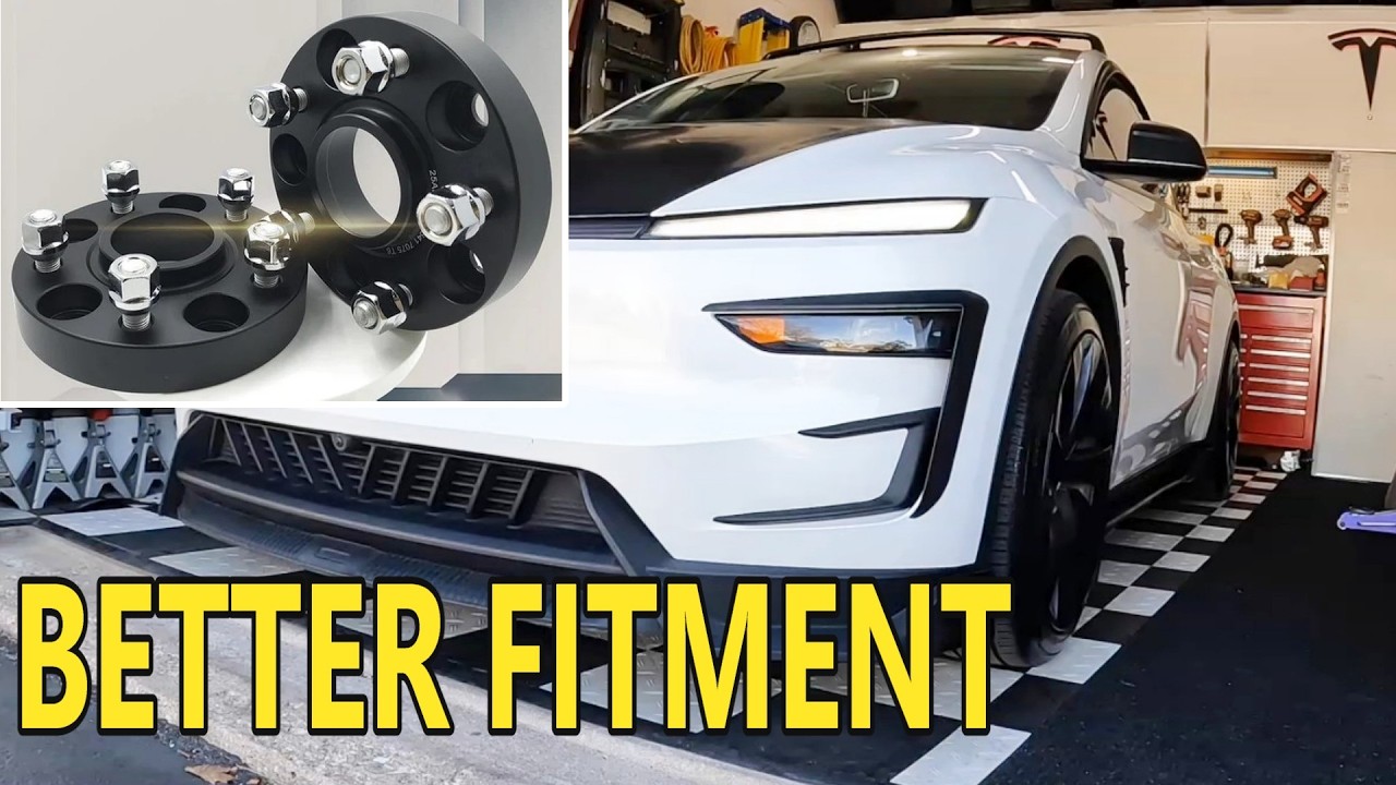 Tesla Model Y Wheel Spacers from Tesery - YouTube