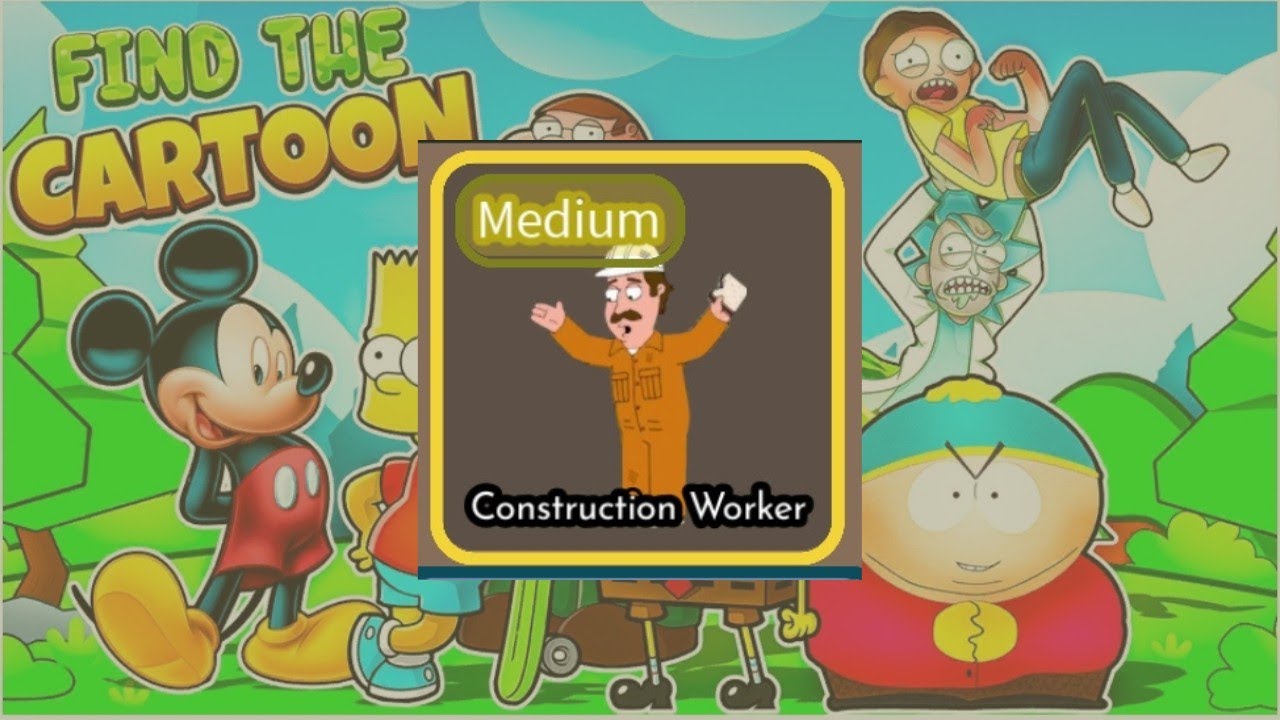 How to find Construction worker in Find the Cartoon (107) | Roblox ...