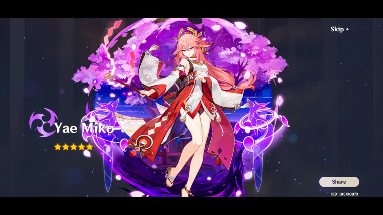 Yae Miko Wishes + Initial Build 4Star Weapon - Genshin Impact - YouTube