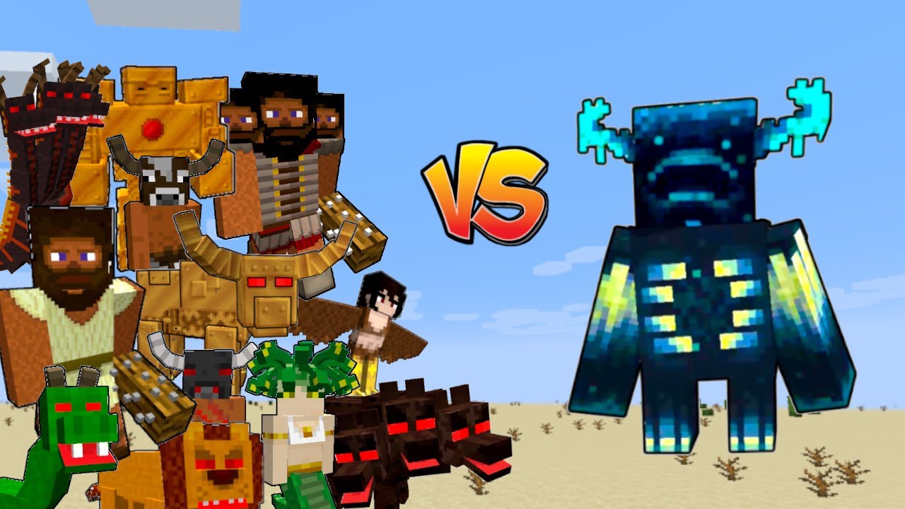 Warden Vs Greek Fantasy Monsters in Minecraft - YouTube