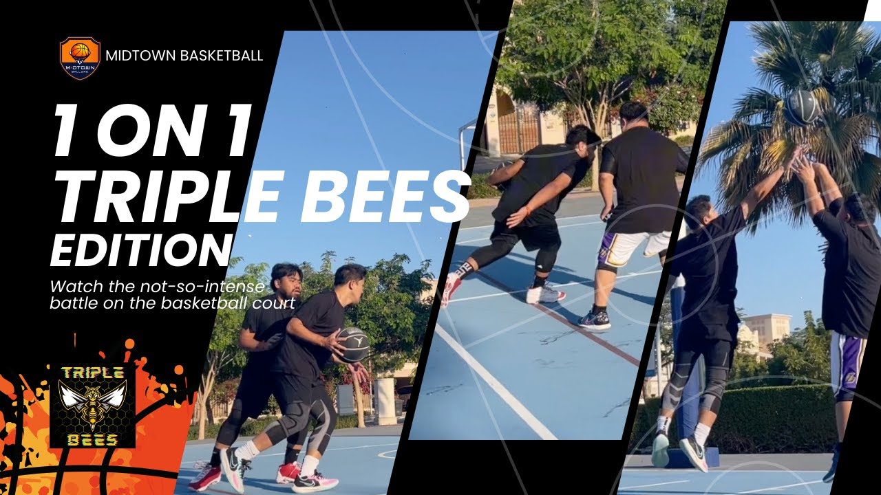 🏀 1-on-1 Showdown: Triple Bees Edition | Dribbles, Drives, and Rest! #dubaibasketball - YouTube