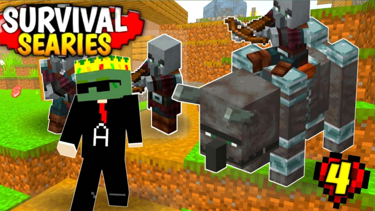 Minecraft Pe Survival Series Ep 4 in Hindi 1.21 | Raid on Village - YouTube
