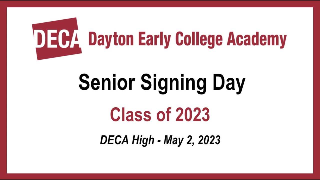 Senior Signing Day at DECA! May 2, 2023 - YouTube