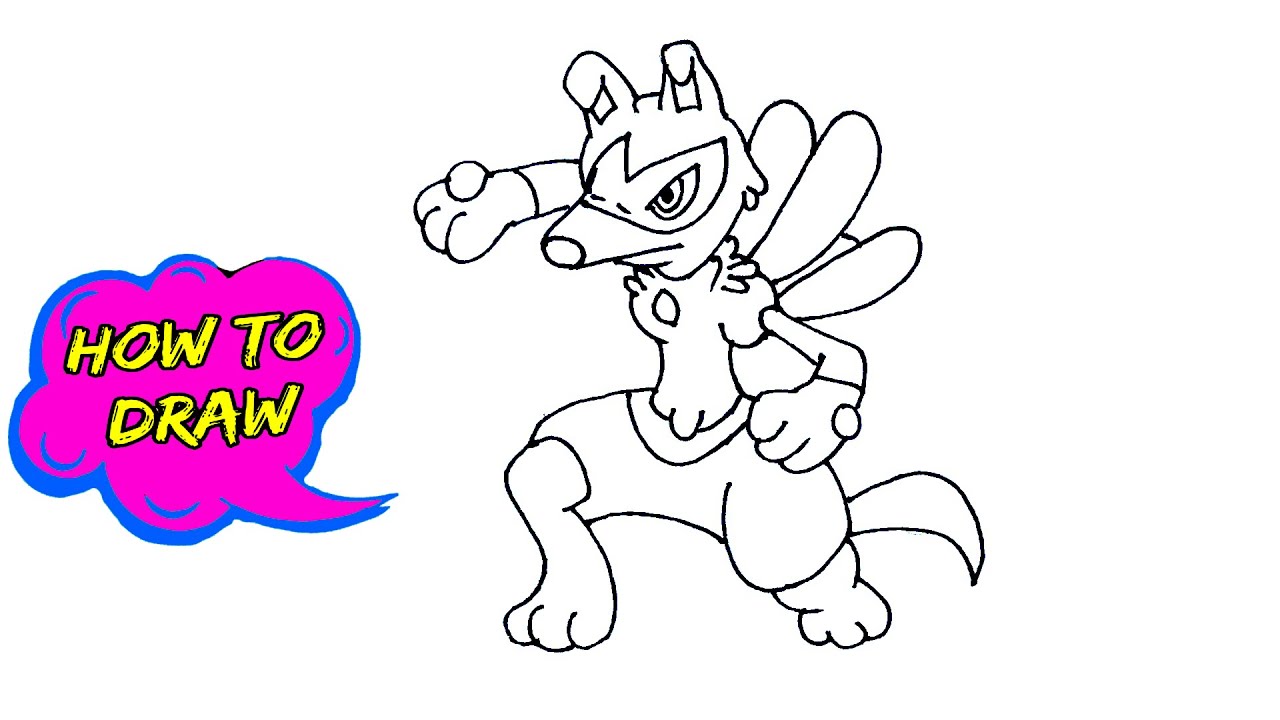 How to Draw Lucario Pokemon | Lucario Drawing Step by Step - YouTube