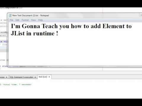 JList Tutorial using Netbeans - YouTube