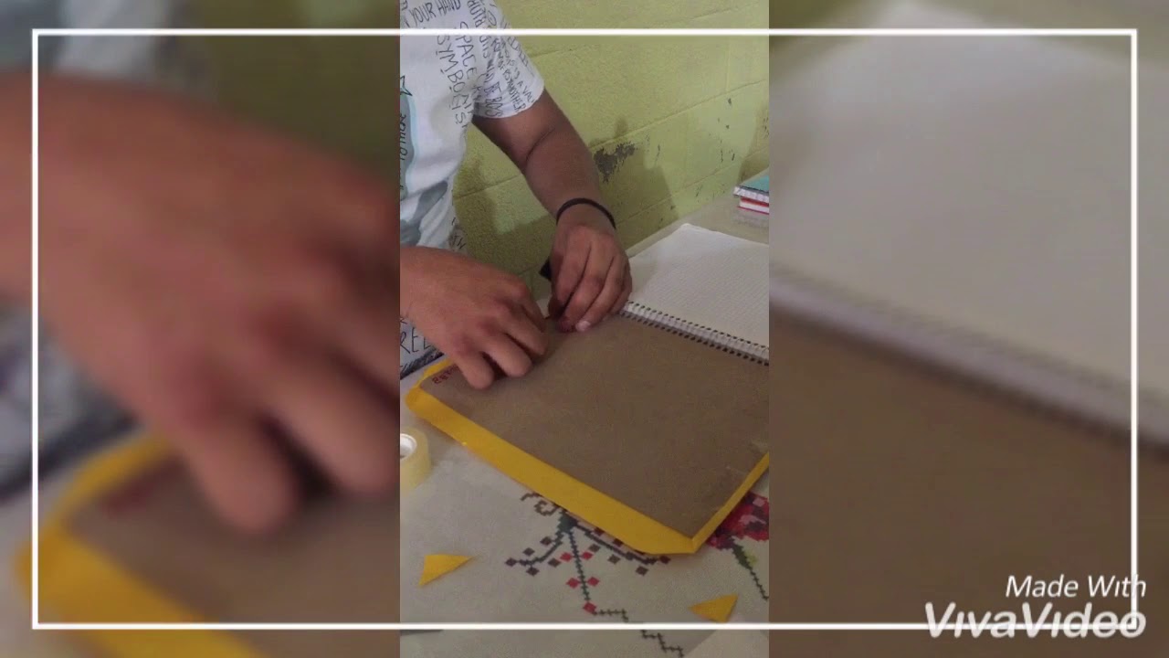 Como forrar un cuaderno - YouTube