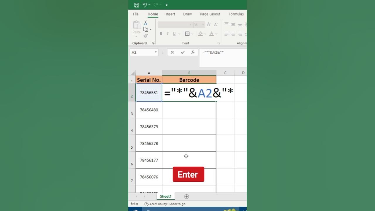 Barcode In Excel Sheet Soths Excel Excelshortcuts Mexcel Viral Excelsolutions Exceltips