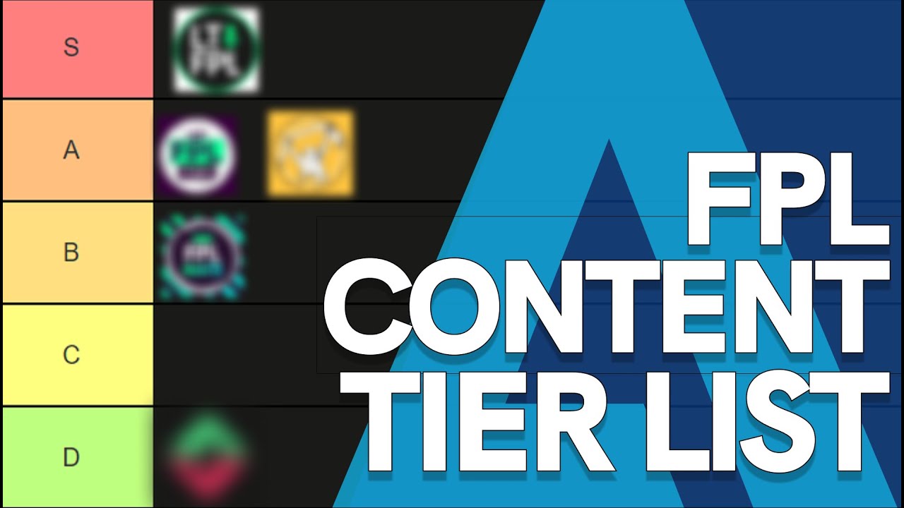 FPL Content Tier List - YouTube
