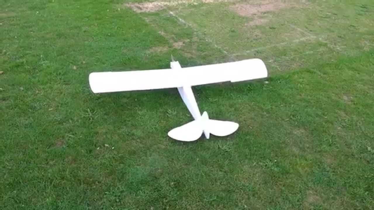 Maiden flight of the (slightly modified) Flite Test Simple Storch - YouTube