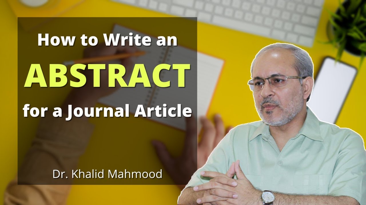 How to Write an Abstract for a Journal Article [Urdu / Hindi] | Prof ...