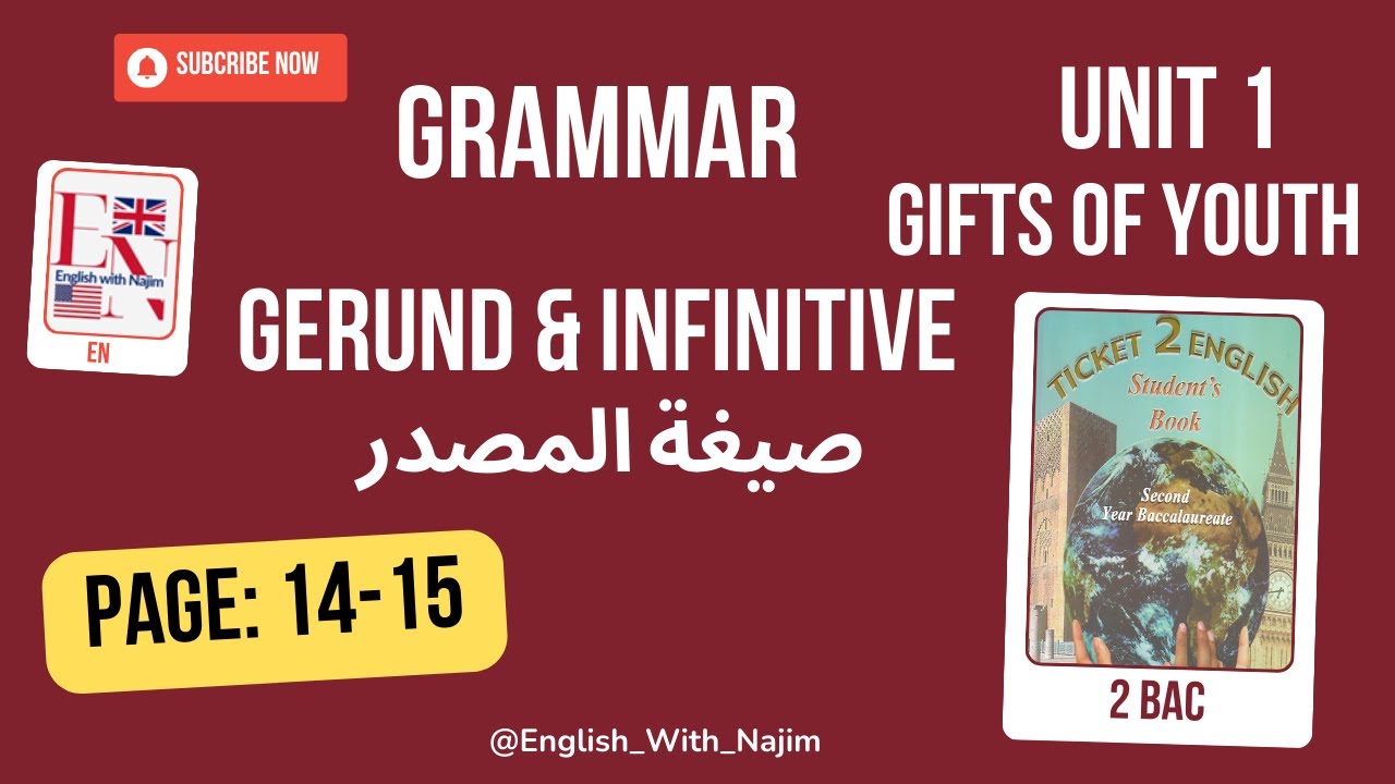 Ticket 2 English #2Bac | Gerund and Infinitive | Exercises Pages: 14-15 ...