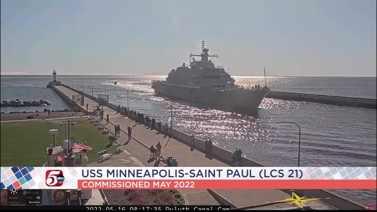 USS Minneapolis-St. Paul crew visits the Twin Cities - YouTube
