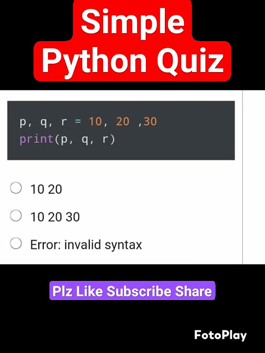 Simple Python Quiz Python Pythoncode Ai Blockchain Iot Cod Java