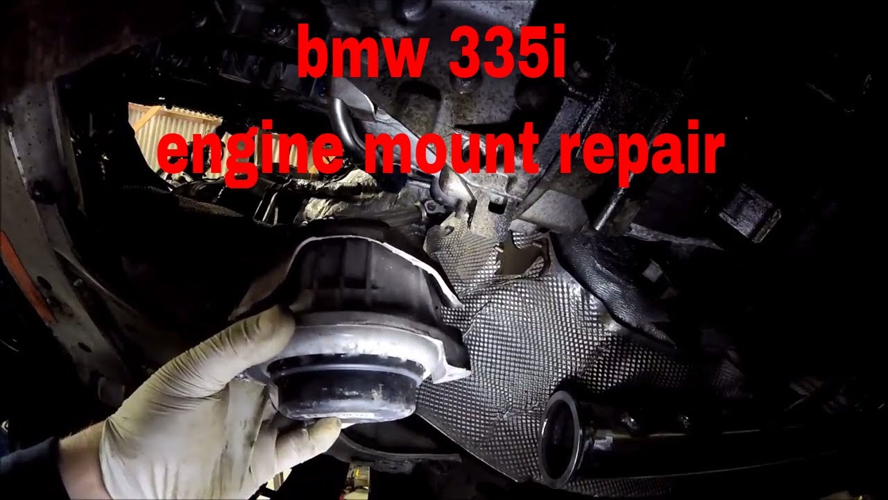 M-TEL Garage BMW 335i single turbo front engine mount repair - YouTube