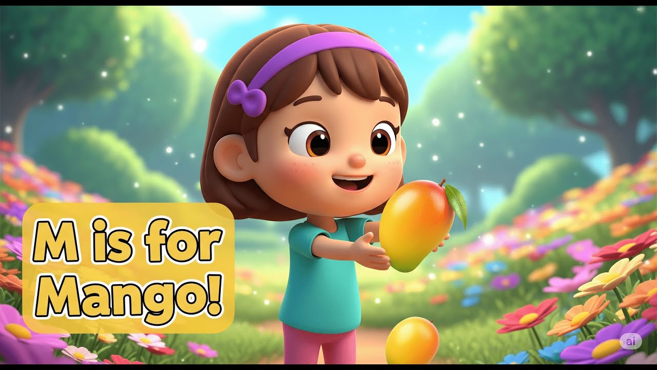M is for Mango 🍋 | Chikoo’s ABC Garden |Fun Alphabet Learning for Kids ...