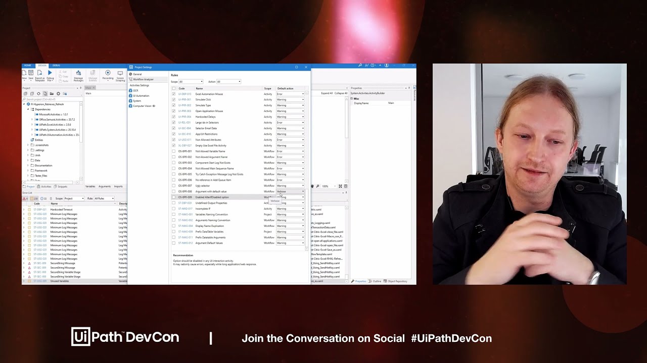 UiPath DevCon 2021: Creating Custom Rules with Workflow Analyzer - YouTube