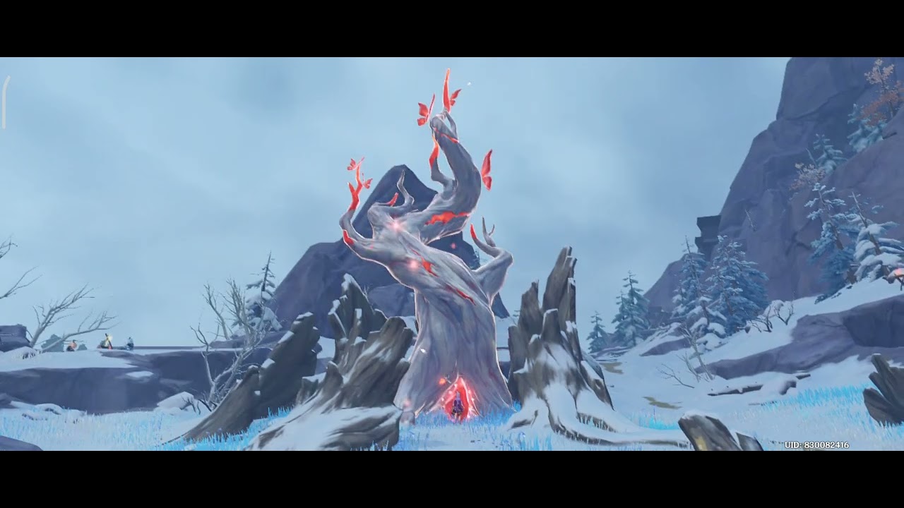 finally reached max leveled frostbearing tree (Dragonspine Genshin ...