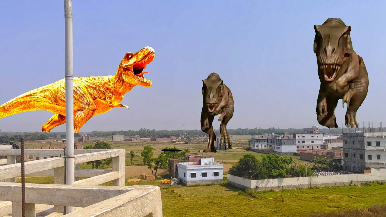 T rex chase dinosaur 🦖🦖🦖 #dinosaur #tyrannosaurusrex #jurassicworld ...