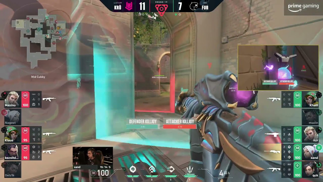 5 Player Detain Killjoy ULT at Valorant Champions | Furia vs KRU - YouTube