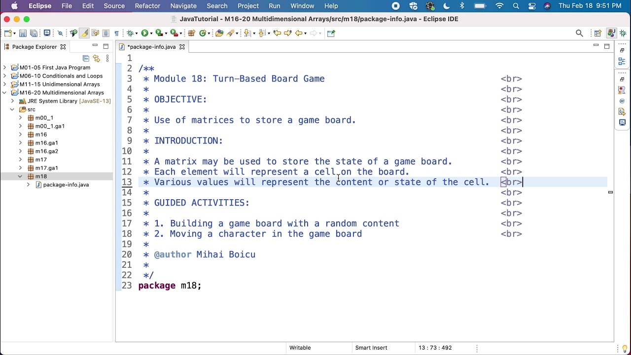 Java JEM18 Turn based board game - Introduction - YouTube