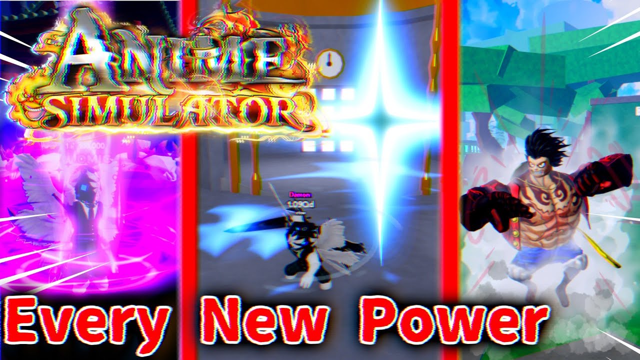 All NEW POWERS & AURAS in Anime Simulator Update 1 - YouTube