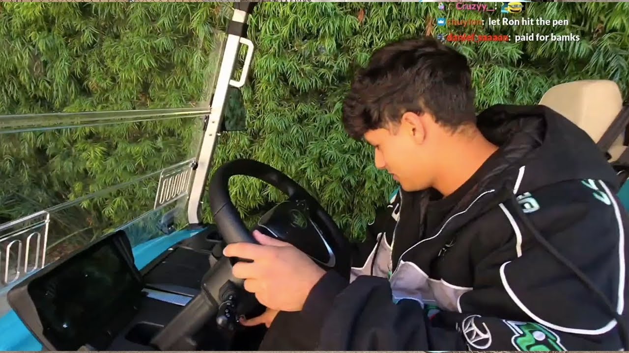 Stable Ronaldo takes FaZe Lacy's NEW $50,000 Golf Cart for a Drive ...