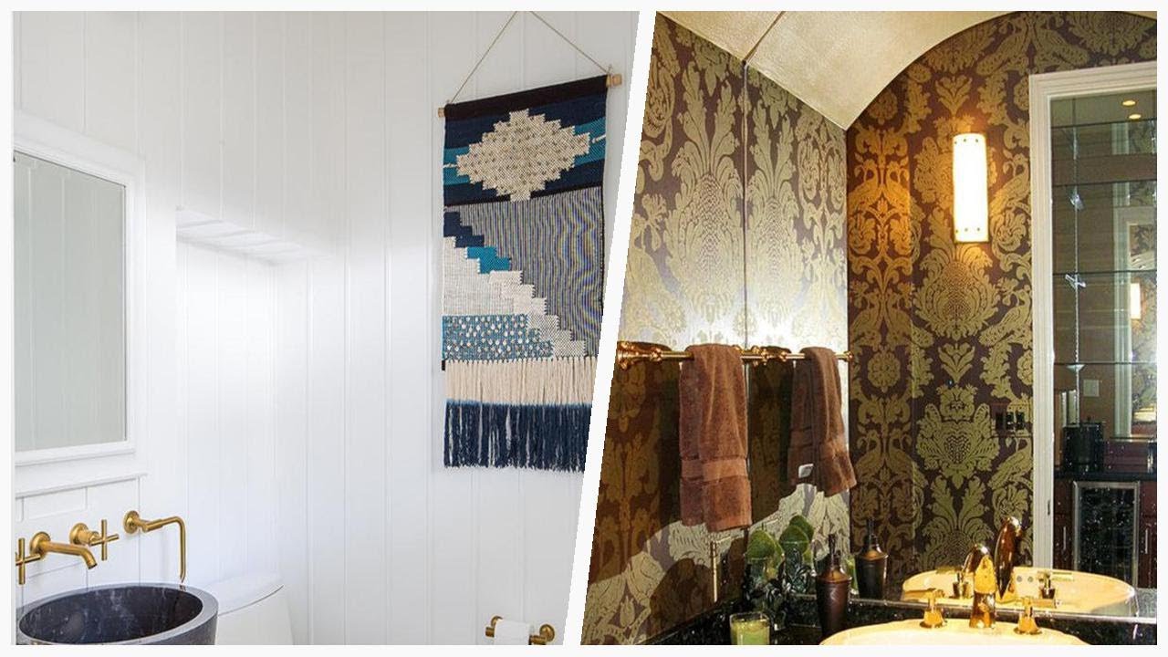 75 All Ceiling Designs Wallpaper Ceiling Powder Room Design Ideas You ...