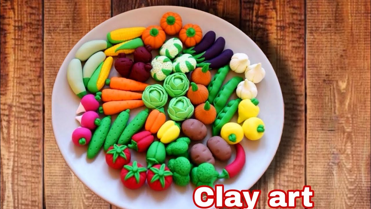 Miniature vegetables | clay art | polymer clay art | air dry clay art ...