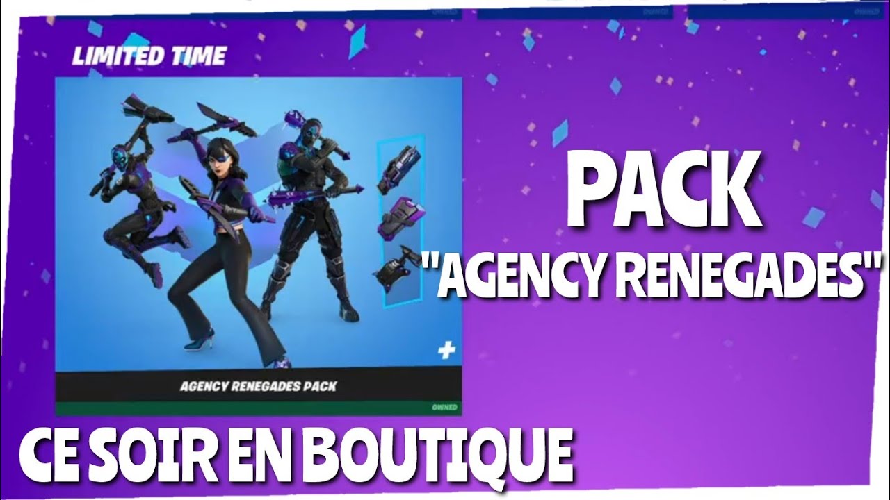 NOUVEAU PACK "Agency Renegades" DISPONIBLE CE SOIR EN BOUTIQUE SUR ...