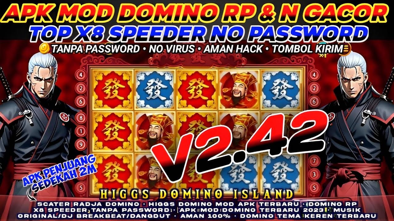 Update Apk Mod Higgs Domino Rp Tema Samurai Ninja • X8 Speeder Domino ...