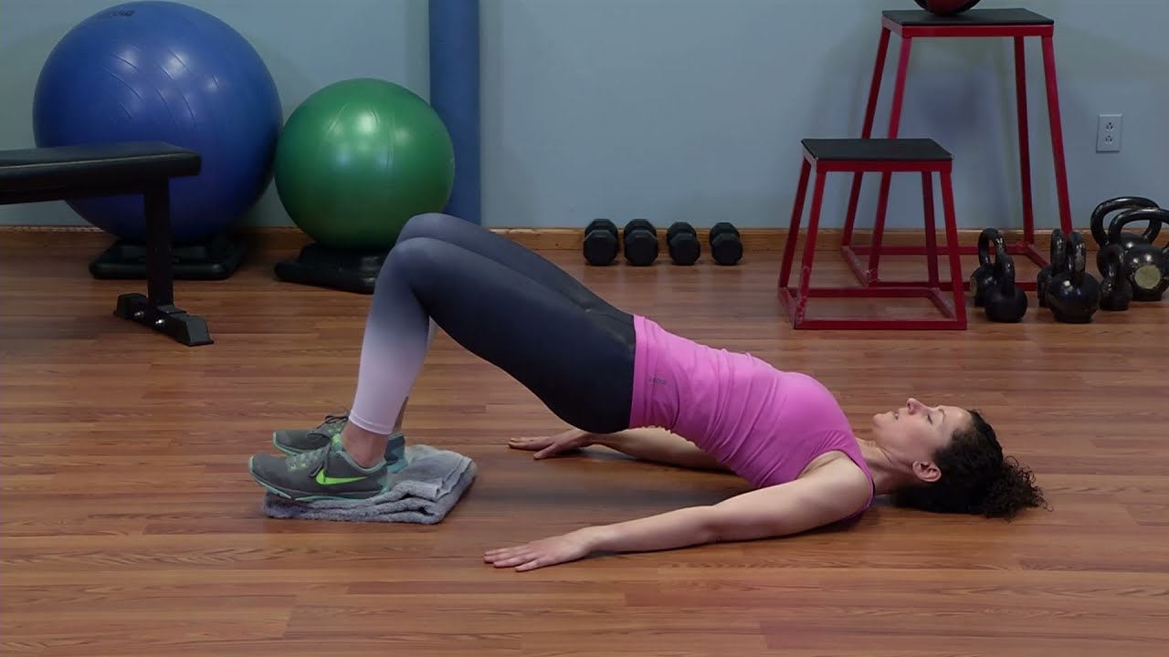 Sliding leg curl and variations - YouTube