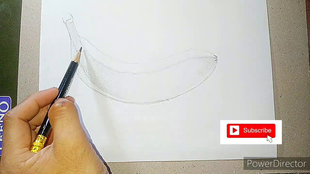 drawing tutorial-paano magdrawing ng saging(step by step) - YouTube