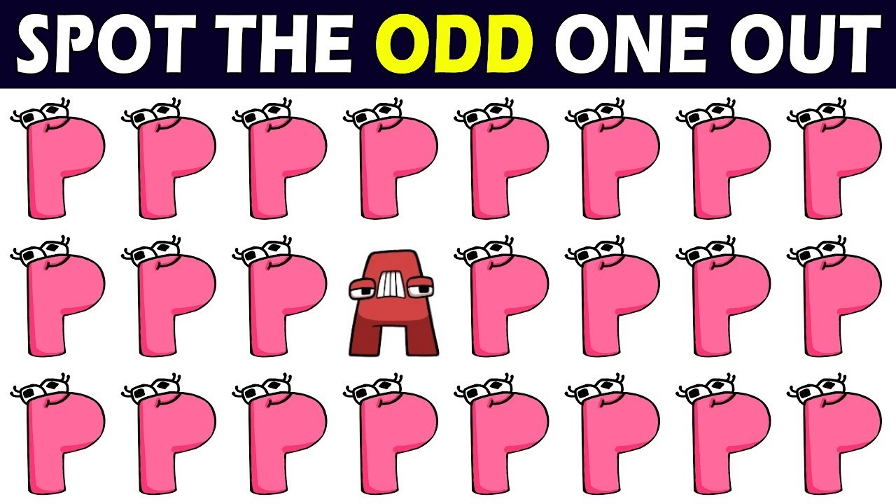 Spot the Odd Alphabet Lore #3 | Spot the difference Alphabet Lore Quiz ...