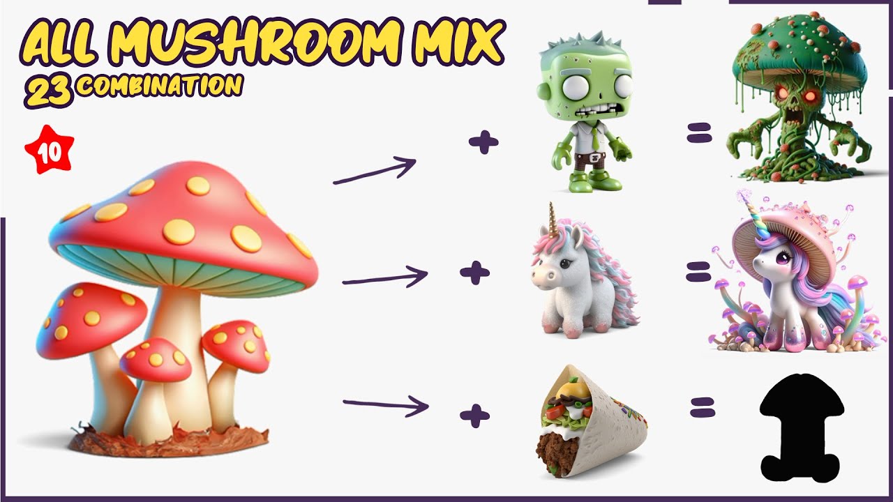 All Mushroom Combination! fusion Animash gameplay, supreme, divine ...