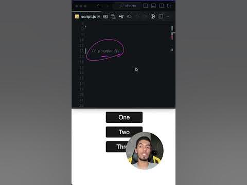prepend method in javascript #shorts - YouTube