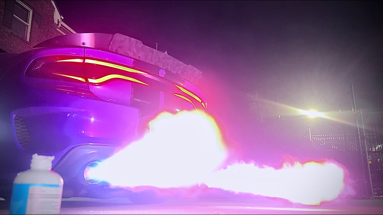 HOW TO MAKE YOUR CAR SHOOT PURPLE FLAMES - YouTube