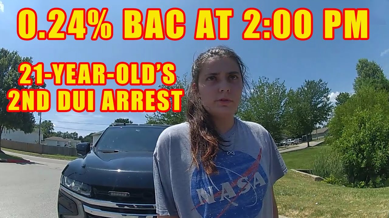 Bodycam DUI Arrest - Drunk 21-Year-Old Blows 0.24% BAC at 2:00 PM - YouTube