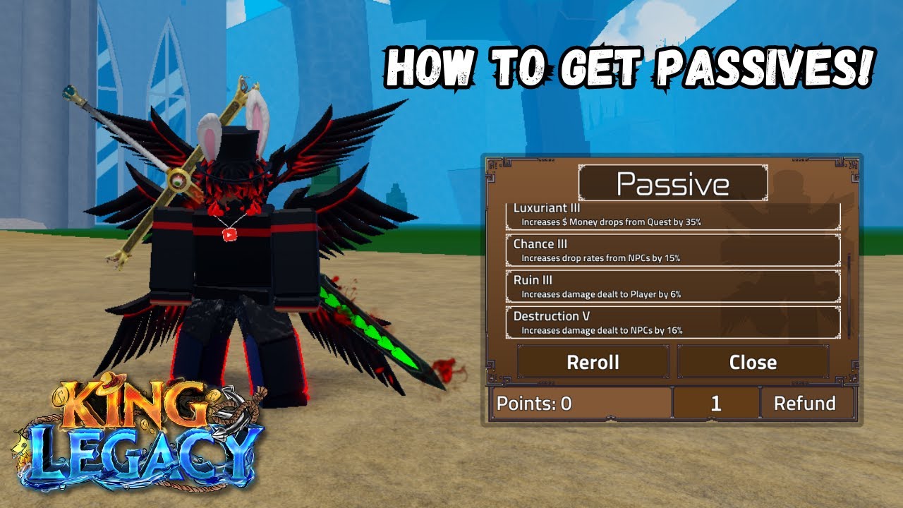 How to get PASSIVES in King Legacy Update 6 (Roblox) - YouTube